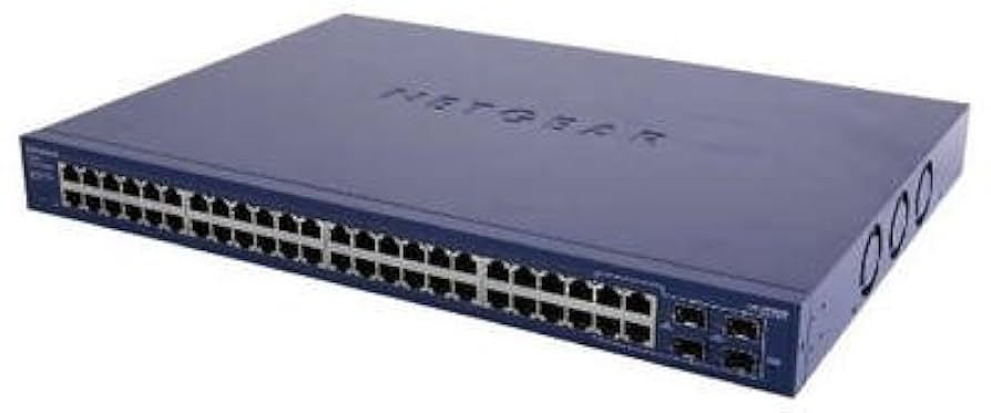 Netgear ProSafe 10/100/1000 GS748T v3 48-Port + 4 SFP Gigabit Smart Sw ...